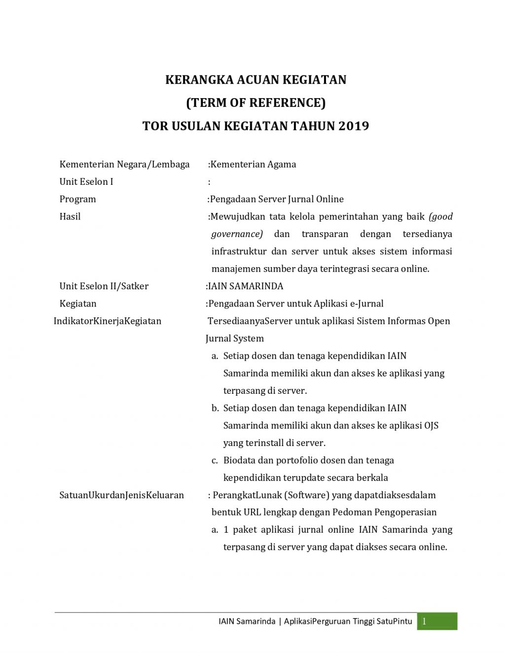 TOR_RAB_Pengad_Server-2019-(OJS) – UPT. Teknologi Informasi dan ...